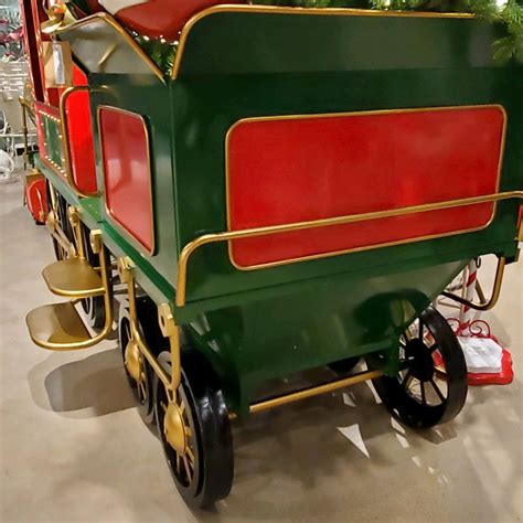 Zaerltdinternational 16 Ft Long X Large Iron Christmas Train With Cart
