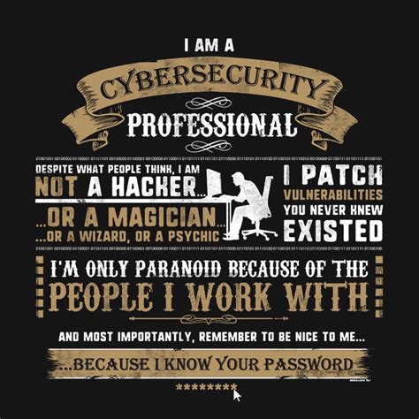 i am a cyber security professional t shirt