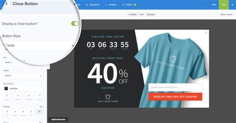 How To Add A Close Link Or Button To OptinMonster