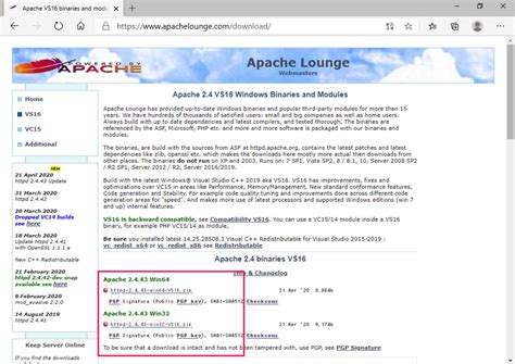 Apache 24 のダウンロードとインストール Windows10 Php入門 Webkaru