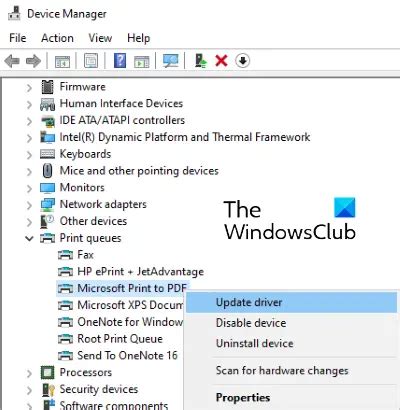 Print To PDF Not Working In Windows