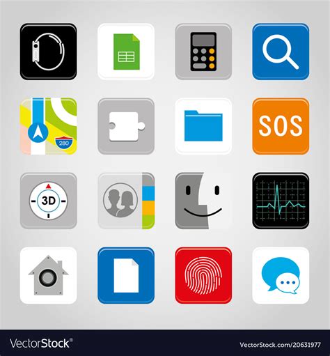 App Touchscreen Smart Phone Mobile Icon Royalty Free Vector