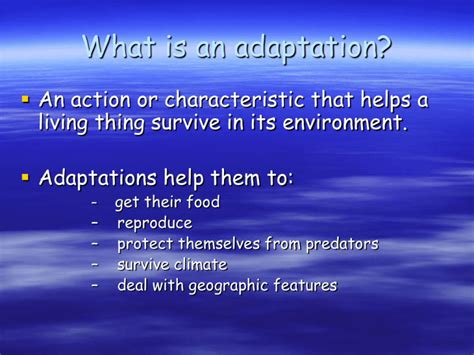 Short Definition Of Adaptation At Terrance Mitchell Blog