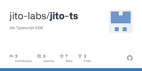 Github Jito Labsjito Ts Jito Typescript Sdk