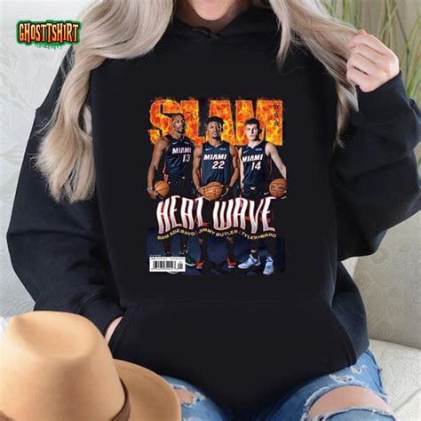 Slam Heat Wave Bam Adebayo Jimmy Butler Tyler Herro Shirt