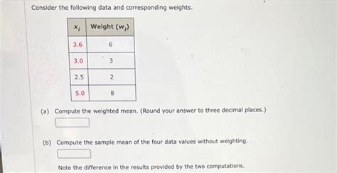 solved consider the following data and corresponding