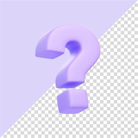 Premium Psd Purple Question Mark Isolated On Purple Background 3d