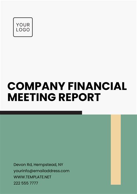 Free Financial Report Cover Page Layout Template To Edit Online