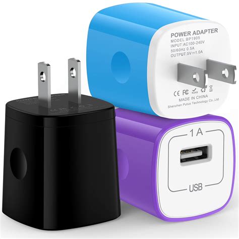 Usb Charger Block 3pack Abcpow Usb Wall Charger Block 1a Android Phone Charger Block Fast