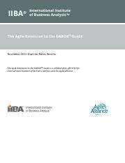 The Agile Extension Pdf IIBA International Institute Of Business AnalysisTM The Agile