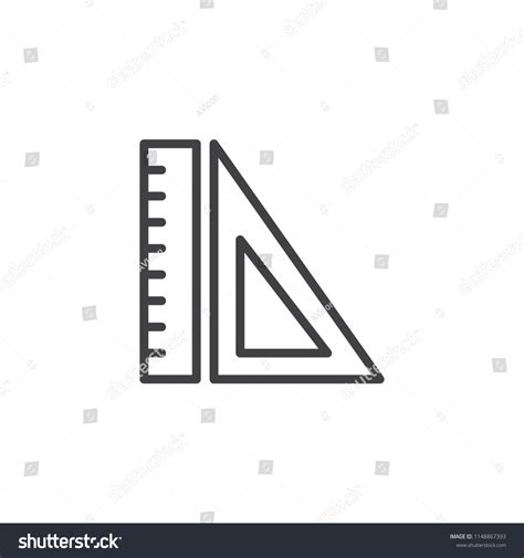 Ruler Icon Outline Images Stock Photos Vectors Shutterstock