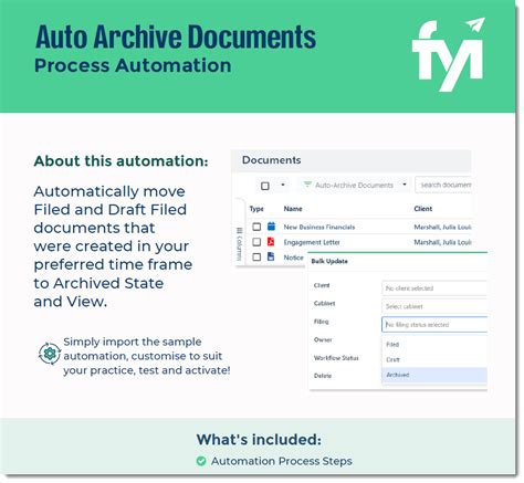 Auto Archive Documents Fyi