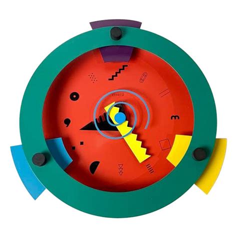 Oversized Wall Clock In Memphis Style By Morphos At 1stdibs Memphis