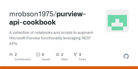 Github Mrobson1975purview Api Cookbook A Collection Of Notebooks