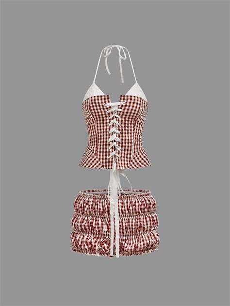 Girly Red Two Piece Set Two Piece Sets Red Two Piece Outfit Work