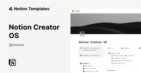 Notion Creator Os Template Notion Marketplace