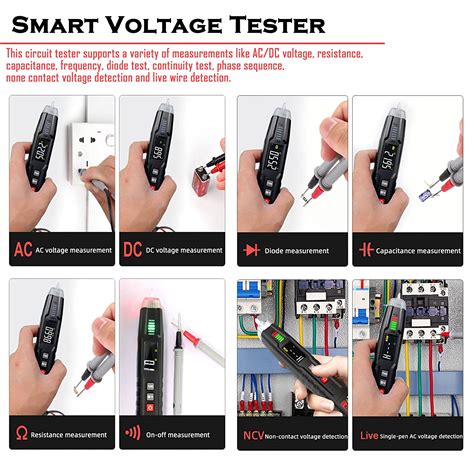 TRUE RMS Smart Pen Multimeter Digital Voltage Tester DC AC Voltmeter Non Contact Resistance