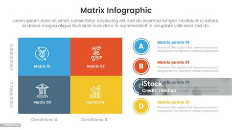 Template Model Struktur Matriks Untuk Template Infografis Banner Dengan