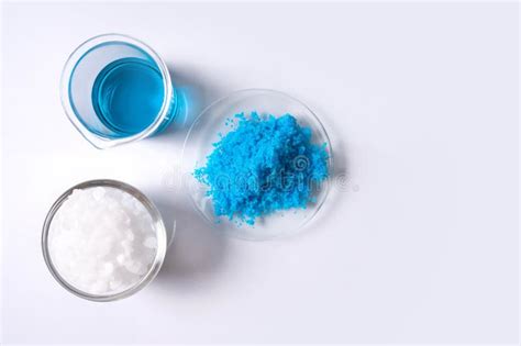 Inorganic Chemical On White Laboratory Table Copperii Sulfate