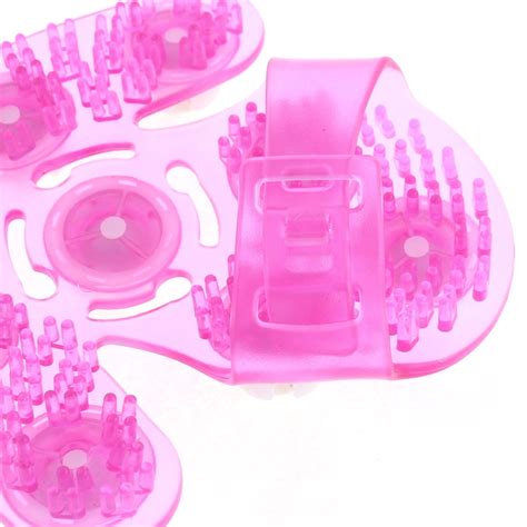 Unique Bargains Lady Handheld Massager Manual Massage Gloves With Metal