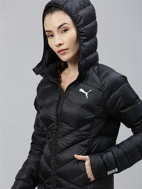 Buy Puma Women Black Solid Pwrwarm Packlite 600 Puffer Jacket Jackets