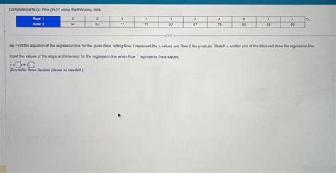 Solved Complete Parts A Through C Using The Following Chegg