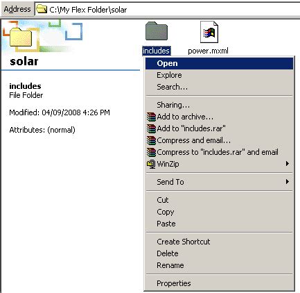 Flex Custom Mxml Tags Example