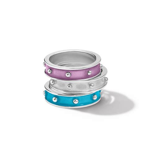 Decimus Ring Silver Lilac Enamel Cassandra Goad