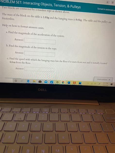 Solved PROBLEM SET Interacting Objects Tension Pulleys Chegg