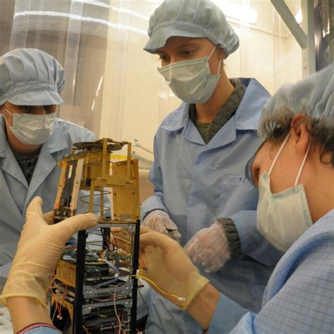 Assembly Of Czech Cubesatellite Vzlusat 1 With Miniature Lobster Eye