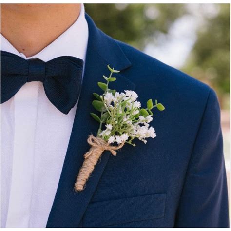 Flor de lapela rústica para noivos padrinhos de casamento eventos