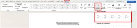 Summenzeichen Word Einfache Und Komplexe Summen Einfügen