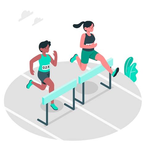 Free Vector Track And Field Concept Illustration