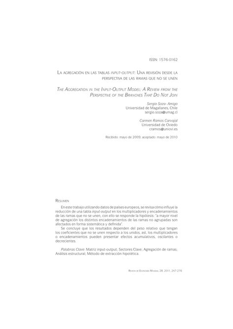 pdf the aggregation in the input output model a review from the