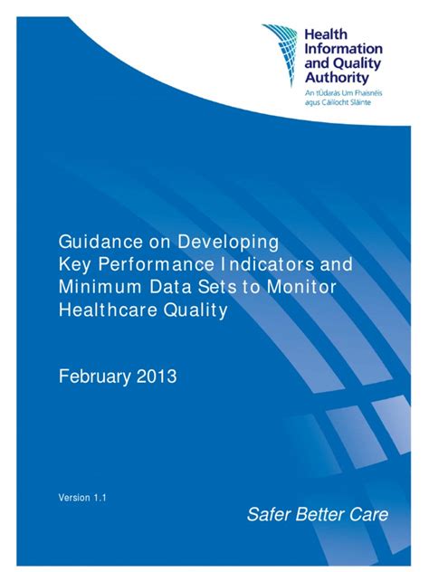 pdf kpi guidance guidance on developing key performance indicators