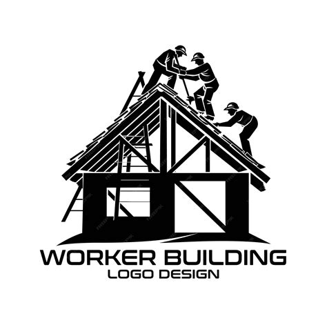 Worker Building Vector Logo Design Premium Ai Generated Vector