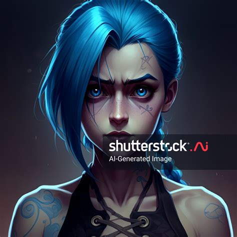 Anime Artistic Image Jinx Arcane — изображение созданное ИИ