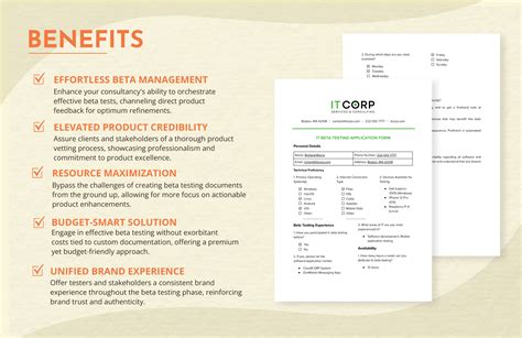 IT Beta Testing Application Form Template In Google Docs Word PDF Download Template Net