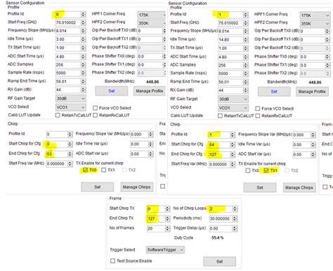 AWR Different Config Sequence Has Different Duty Cycle And Postproc Shows Wrong Frame