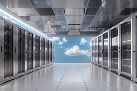 Premium Ai Image Server In Datacenter Cloud Computing Data Storage 3d