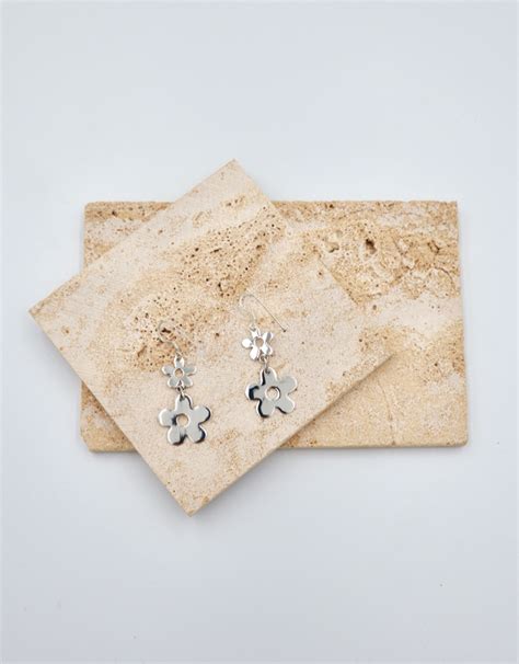 Solis Sterling Silver Hanging Flower Earrings Shop Ap Jones Online Now