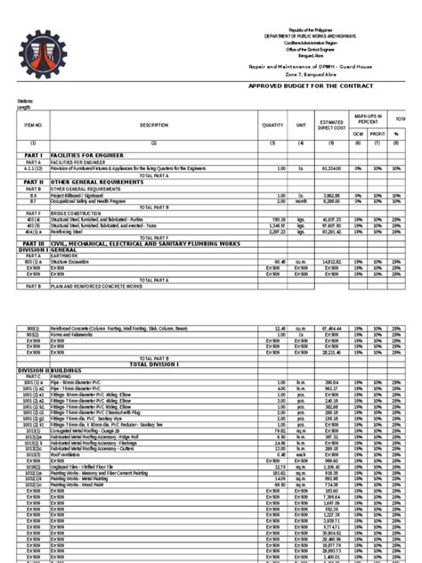 Dpwh Guard House Pipe Fluid Conveyance Structural Engineering