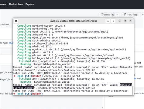 Can Not Run Official Example With Error NoAvailablePixelFormat Issue Emilk Egui