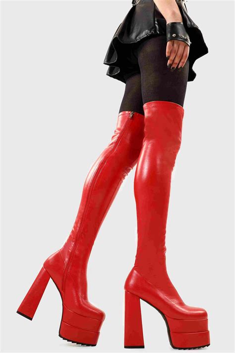 Fantasies Platform Thigh High Boots Lamoda Us