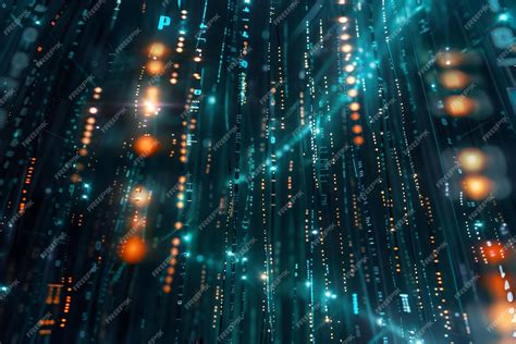 Abstract Binary Code With A Digital Touch Digital Technology Background Premium Ai Generated Image