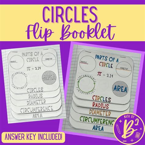 Circles Booklet Circumference Area Radius And Diameter Tpt
