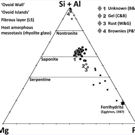 Ternary Diagram Showing Stoichiometric Compositional Data For The Ovoid Download Scientific