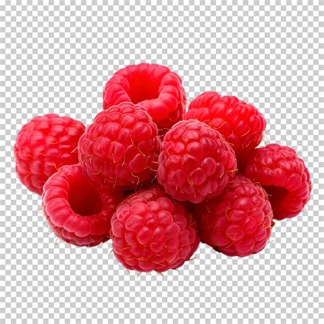 Premium PSD Fresh Raspberry Isolated On Transparent Background