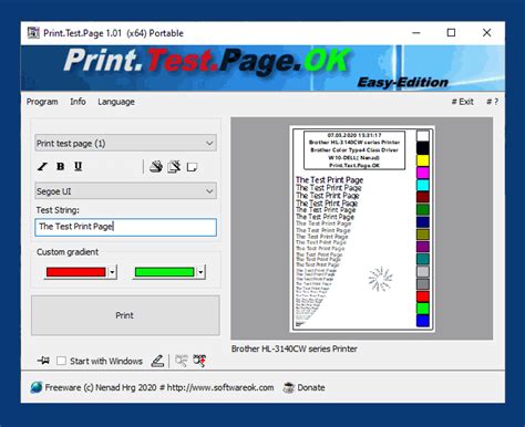 the alternative test page print for windows 11 10 pcs