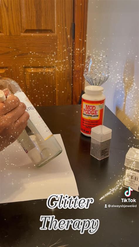 Bedazzled Liquor Bottle Craft